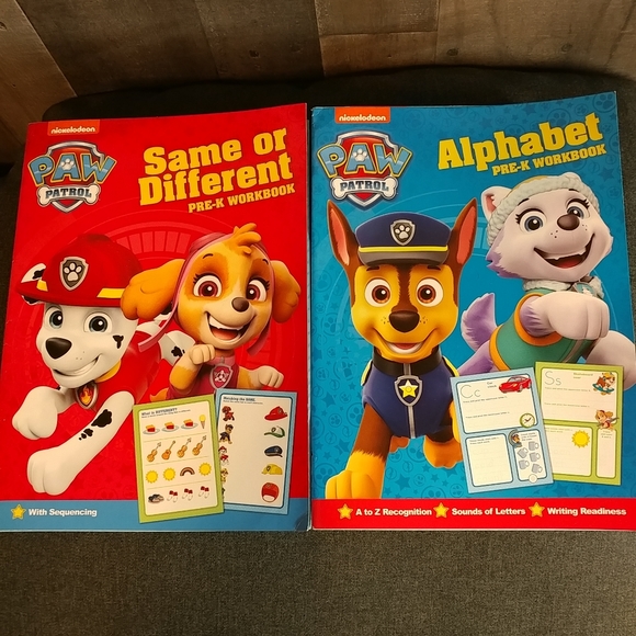 Paw Patrol | Toys | New 2pc Paw Patrol Prek Learning Workbooks Alphabet ...